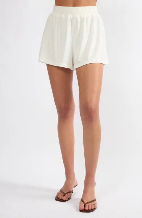 VIENS AVEC MOI Terry Shorts - White
