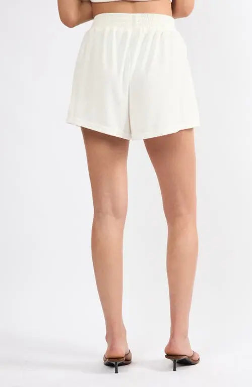 VIENS AVEC MOI The Terry Shorts - White