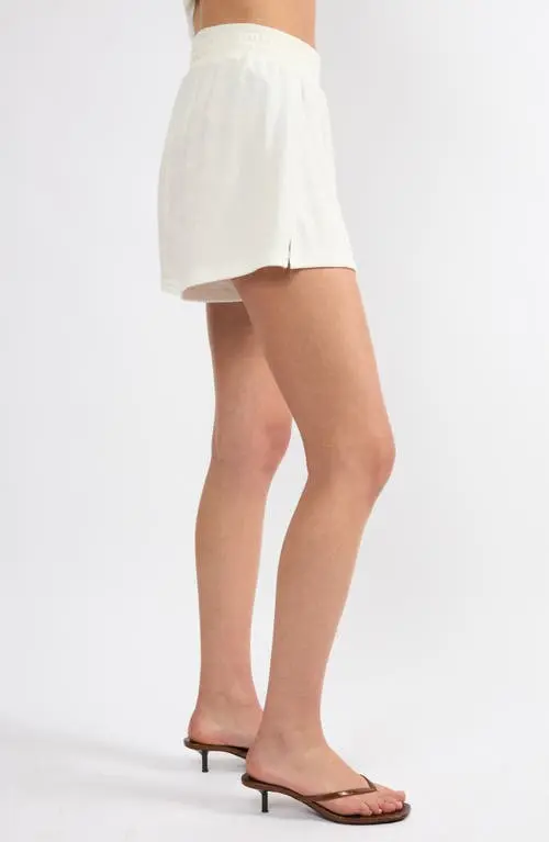 VIENS AVEC MOI The Terry Shorts - White