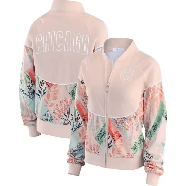 WEAR BY ERIN ANDREWS Chicago Cubs Raglan Full-zip Track Jacket