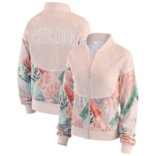 WEAR BY ERIN ANDREWS Chicago Cubs Raglan Full-zip Track Jacket
