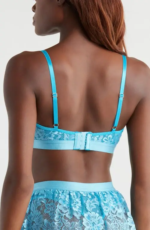 KILO BRAVA Triangle Lace Bralette - Blue