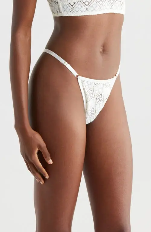 KILO BRAVA Metallic Geometric Lace G-string