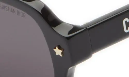 Dior Pacific S3i Rectangular Sunglasses - Shiny Black / Smoke