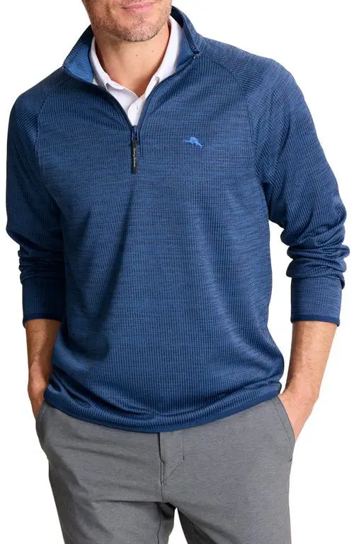 Tommy Bahama Palm Pro Islandzone® Performance Half Zip Pullover - Maritime