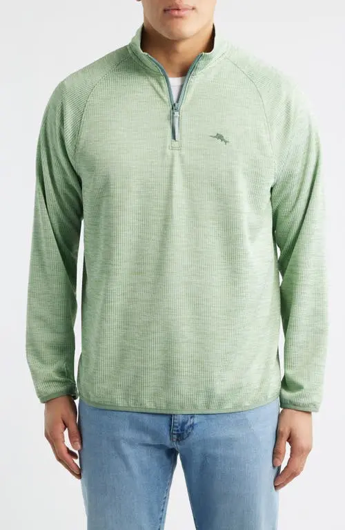 Tommy Bahama Palm Pro Islandzone® Performance Half Zip Pullover - Tropical Fern