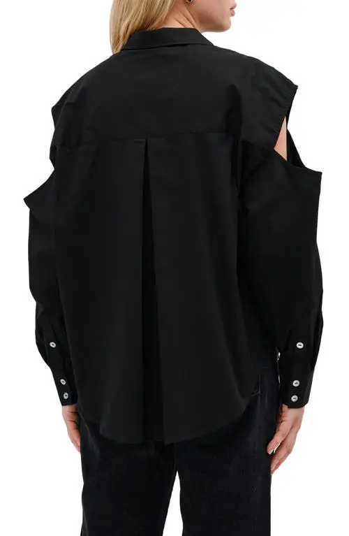 MARCELLA Downtown Cold Shoulder Button-up Shirt