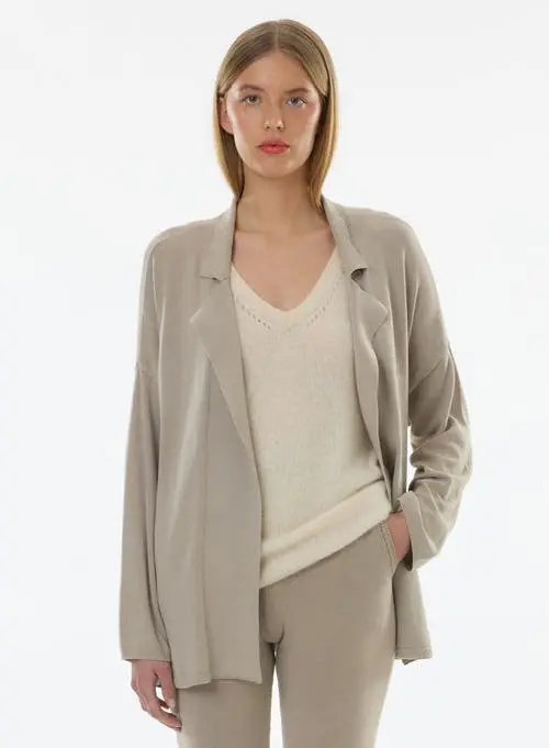 Majestic Filatures Organic Cotton Knit Stonewashed Jacket - Desert