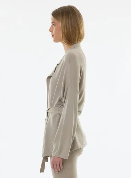 Majestic Filatures Organic Cotton Knit Stonewashed Jacket - Desert