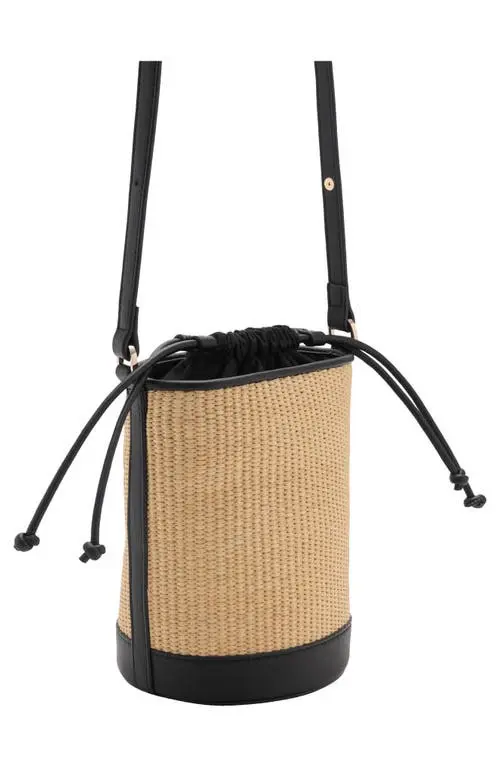 Mango Small Raffia Bucket Bag