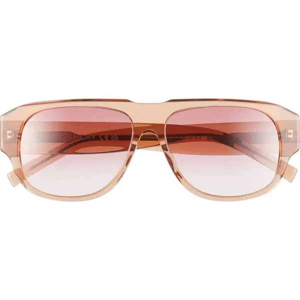 Givenchy Gv Day 54mm Geometric Sunglasses - Shiny Light Brown / Gradient