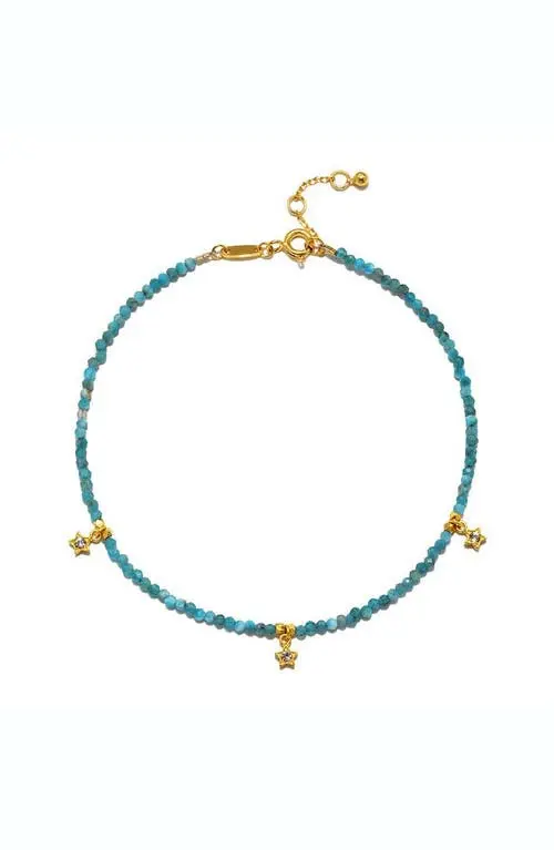 SATYA JEWELRY Moonstone Anklet - Blue