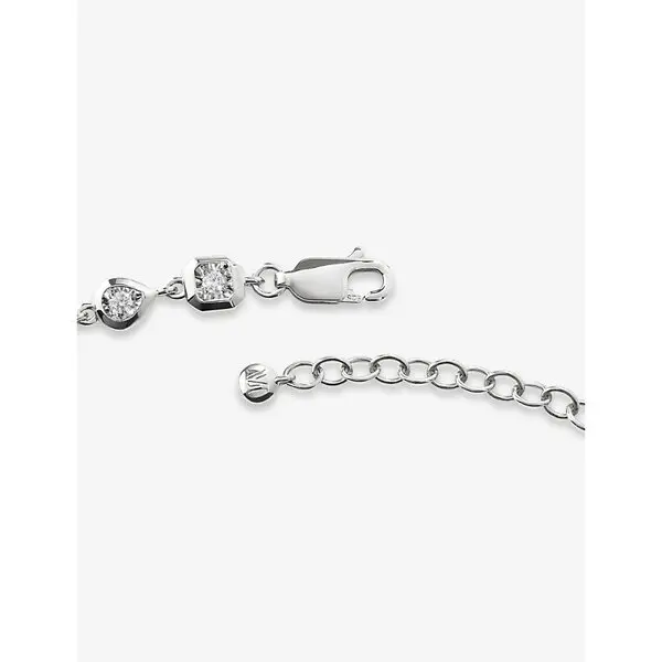Monica Vinader Asscher-cut Lab-grown Diamond And 18ct Yellow- Vermeil Chain Bracelet - Silver