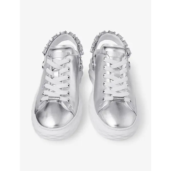 JIMMY CHOO Diamond Sling Leather Low-top Trainers