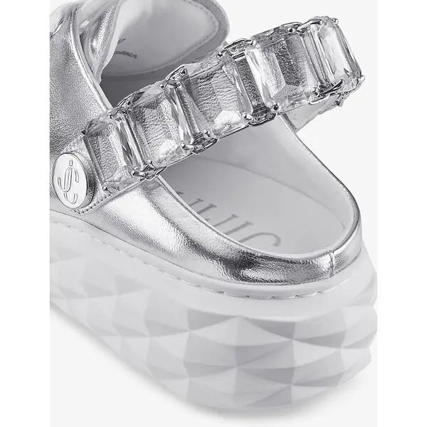 JIMMY CHOO Diamond Sling Leather Low-top Trainers