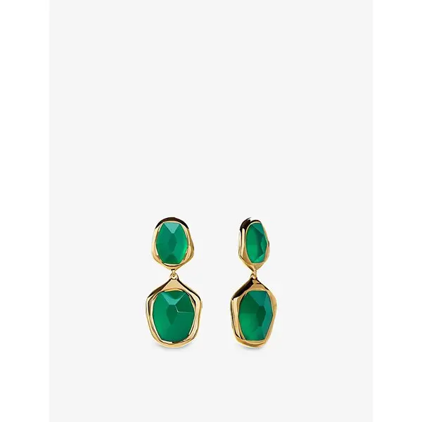 Monica Vinader Odyssey Cocktail Drop Earrings - Green