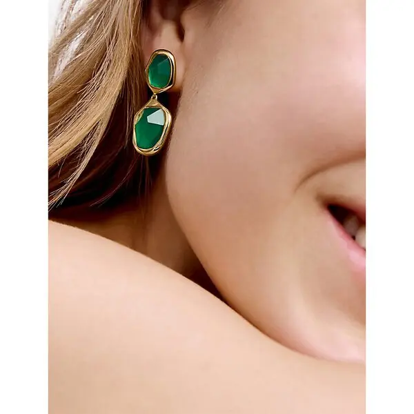 Monica Vinader Odyssey Cocktail Drop Earrings - Green