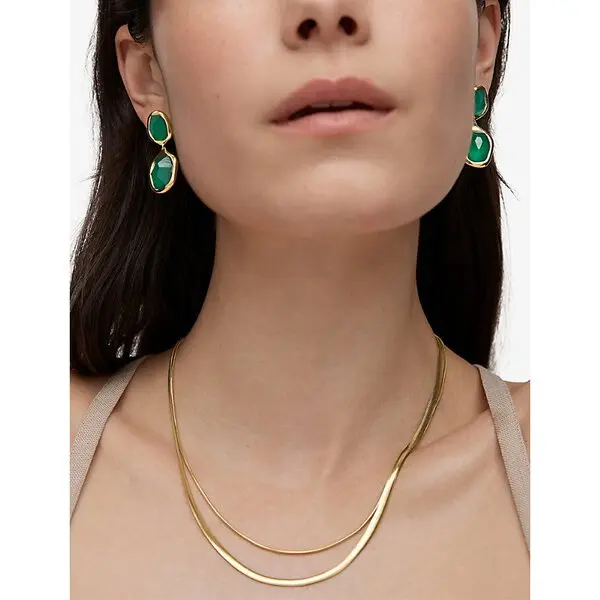 Monica Vinader Odyssey Cocktail Drop Earrings - Green