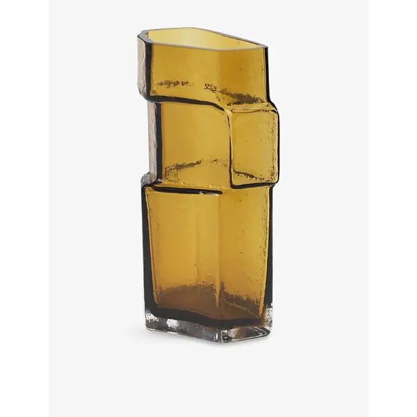 FERM LIVING Utzon Can Lis Muro Glass Vase 23cm - Recycled Amber