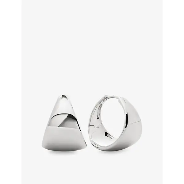 Monica Vinader Tapered Hoop Earrings - Silver