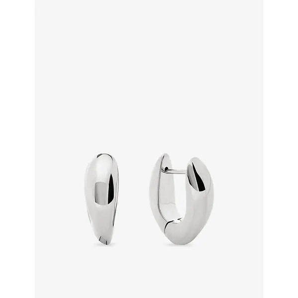 Monica Vinader Nura Reef Medium Hoop Earrings - Silver
