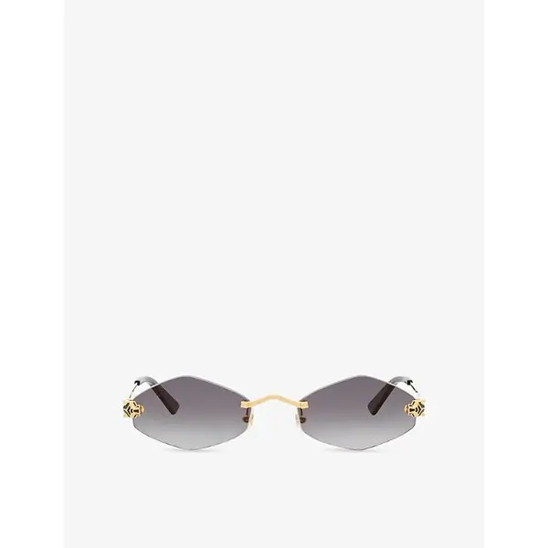 CARTIER Cat Eye-frame Sunglasses - Gold