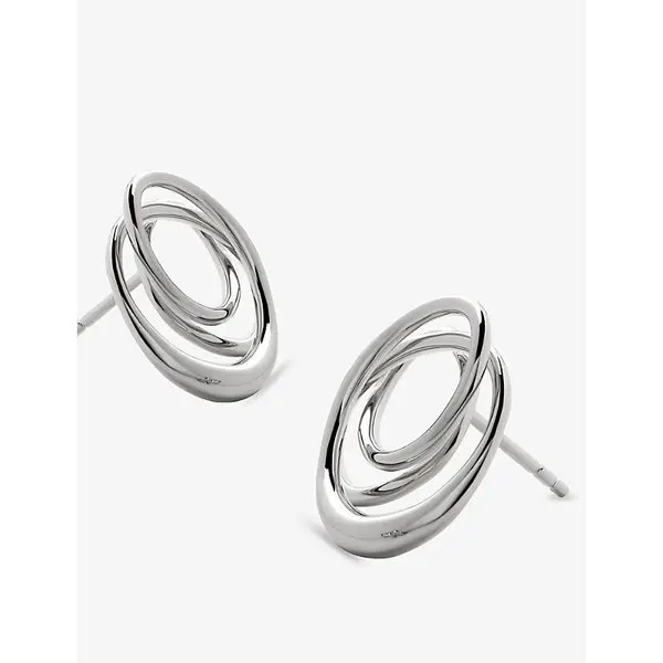 Monica Vinader Nura Wrap Sterling Stud Earrings - Silver