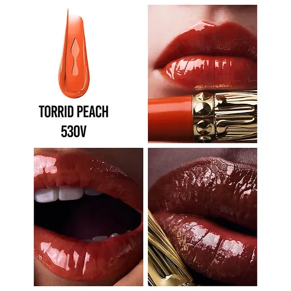 CHRISTIAN LOUBOUTIN Rouge Stiletto Vinyl Gloss Lip Gloss 530v 4ml - Torrid Peach