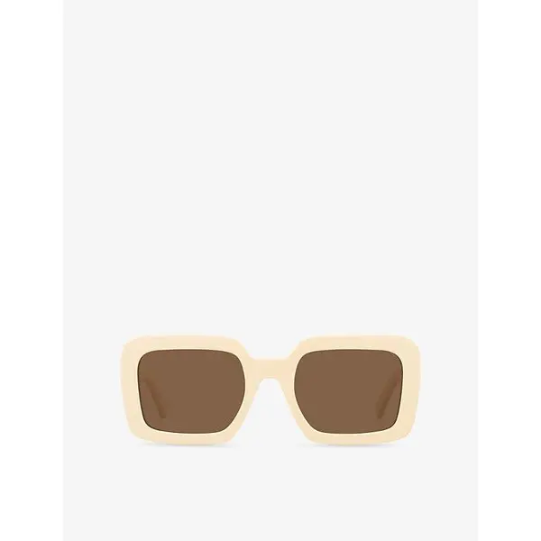 Celine Cl40304u Square Sunglasses - Cream