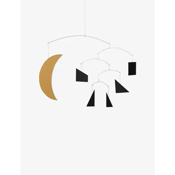 FERM LIVING Utzon Can Lis Phase Cardboard And Metal Mobile 40cm - Black Gold