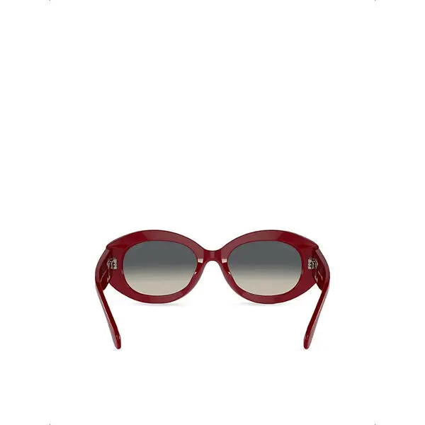 Chanel Oval-frame Acetate Sunglasses - Red