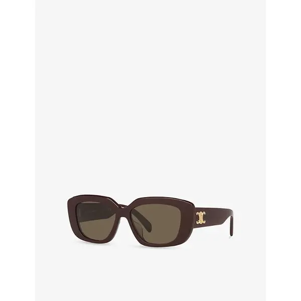 Celine Rectangle-frame Acetate Sunglasses - Purple