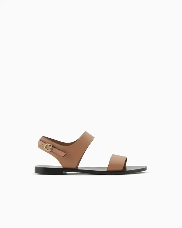 Giorgio Armani Flat Leather Sandals