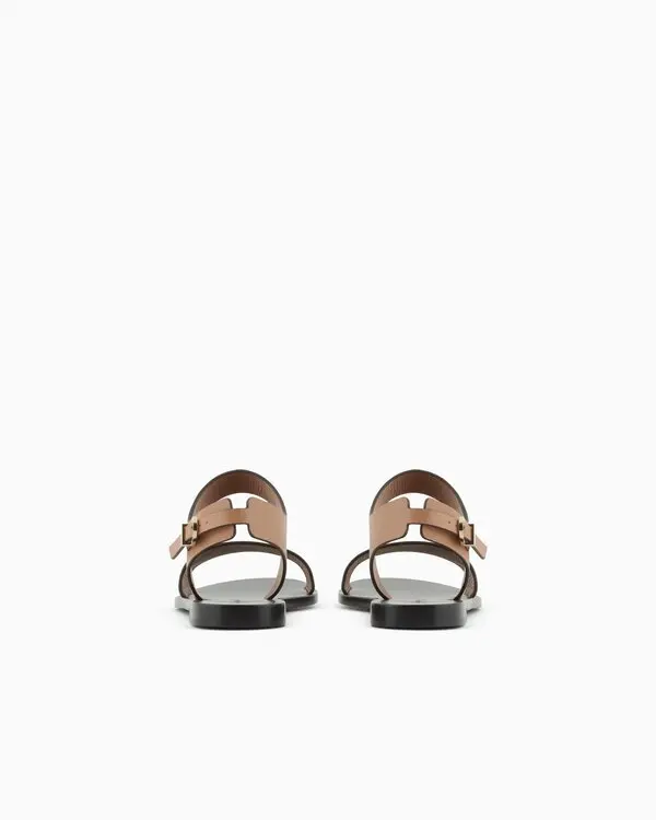 Giorgio Armani Flat Leather Sandals