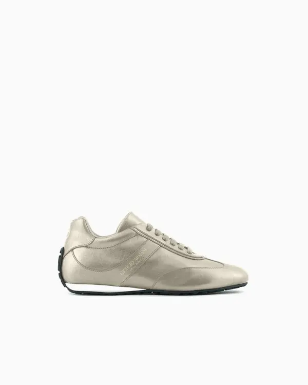 Giorgio Armani Lamé Leather Sneakers