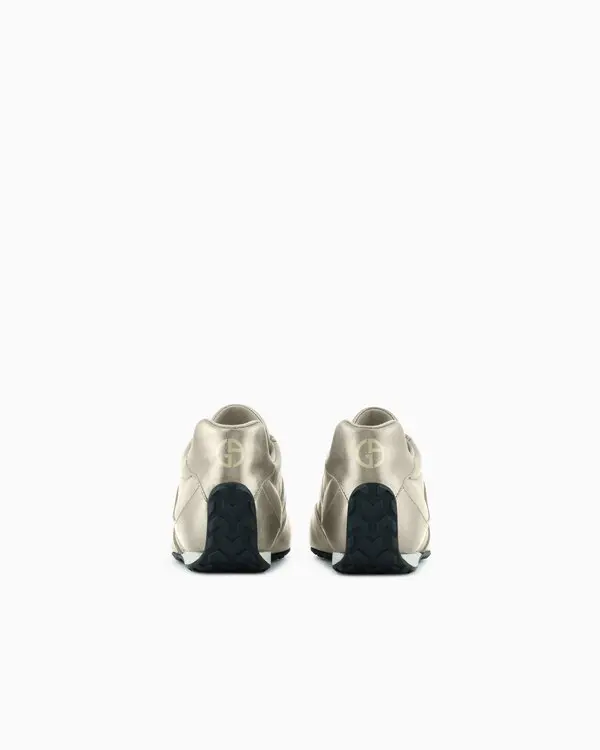Giorgio Armani Lamé Leather Sneakers