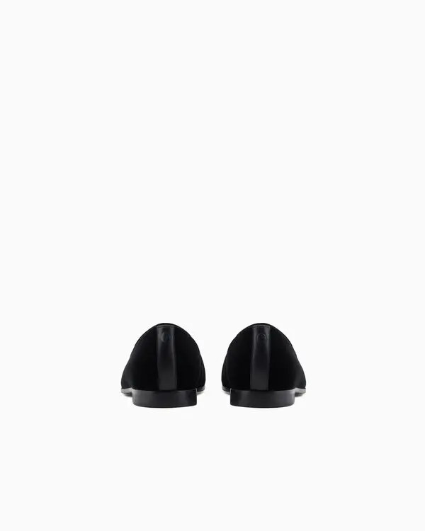 Giorgio Armani Velvet And Rhinestone Loafers