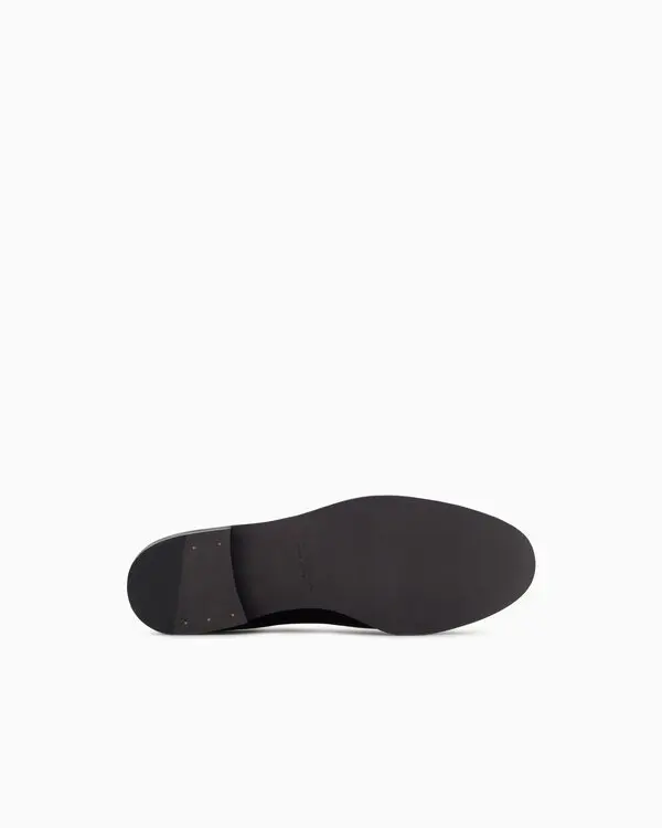 Giorgio Armani Velvet And Rhinestone Loafers
