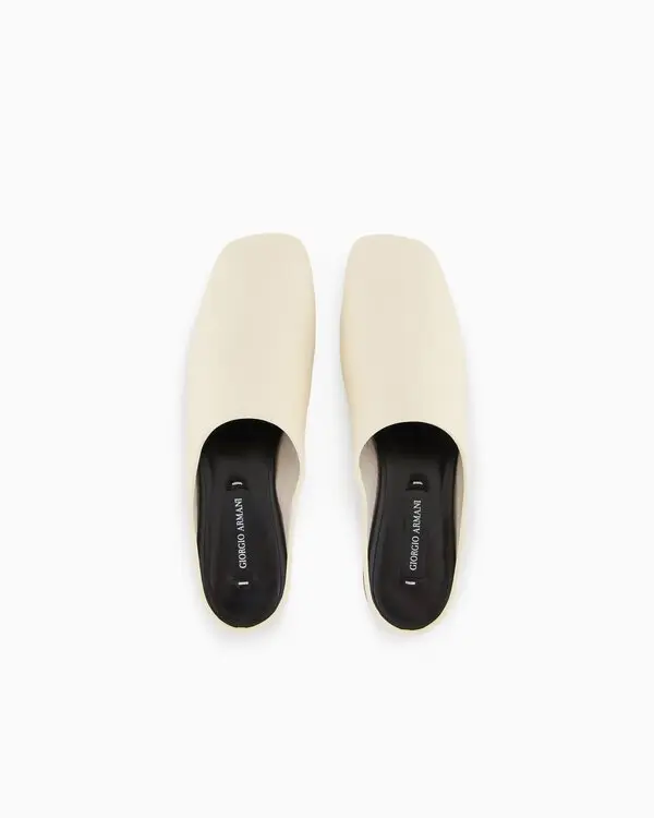 Giorgio Armani X 10 Corso Como Calfskin Mules