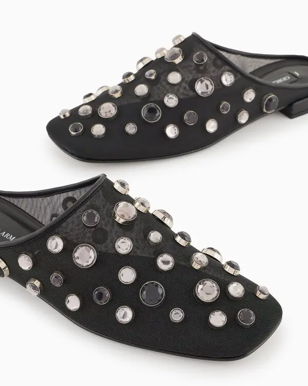 Giorgio Armani X 10 Corso Como Rhinestone Embellished Mules