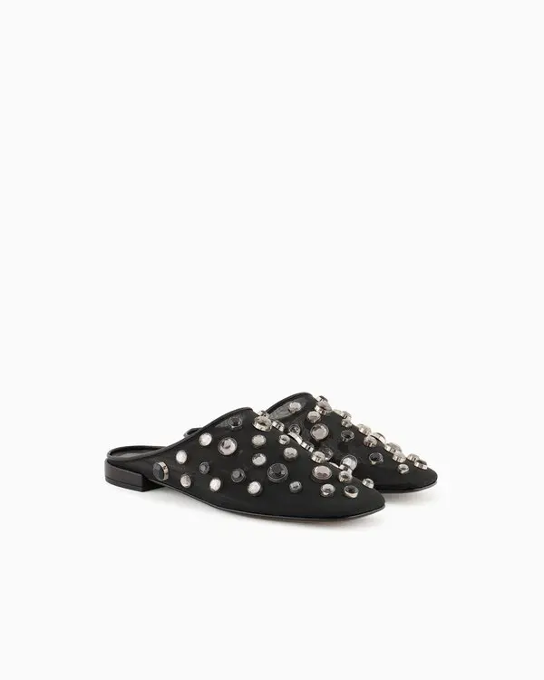 Giorgio Armani X 10 Corso Como Rhinestone Embellished Mules