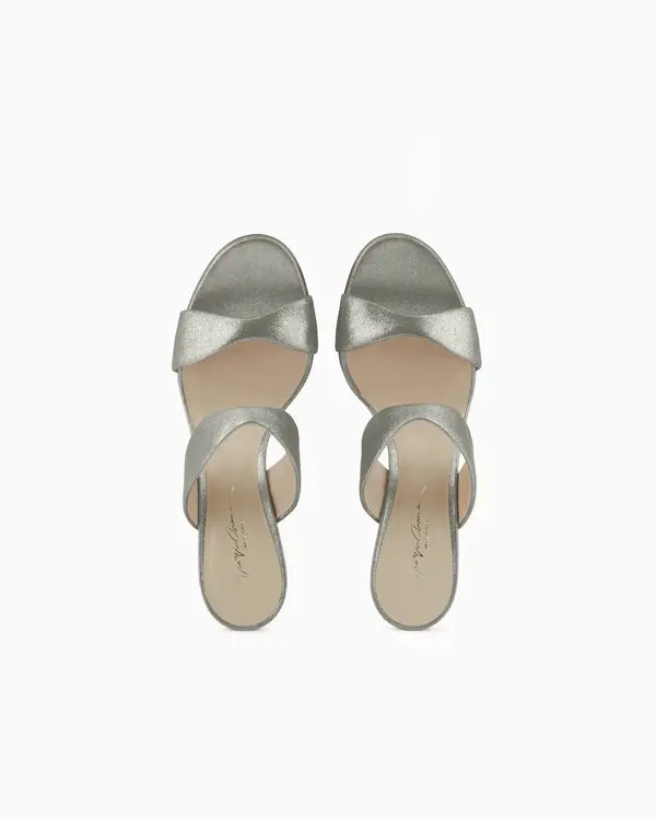 Giorgio Armani Heeled Liquid Suede Sandals