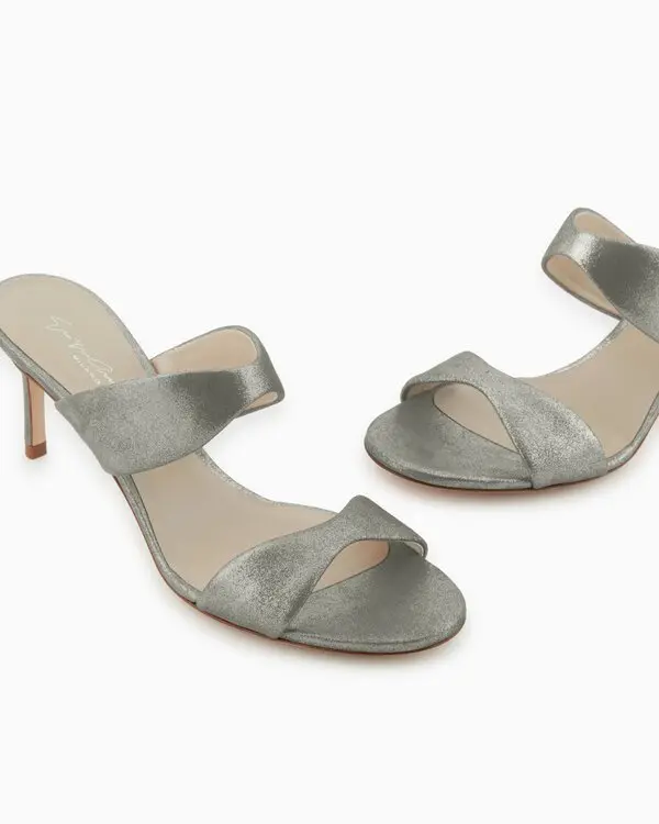 Giorgio Armani Heeled Liquid Suede Sandals