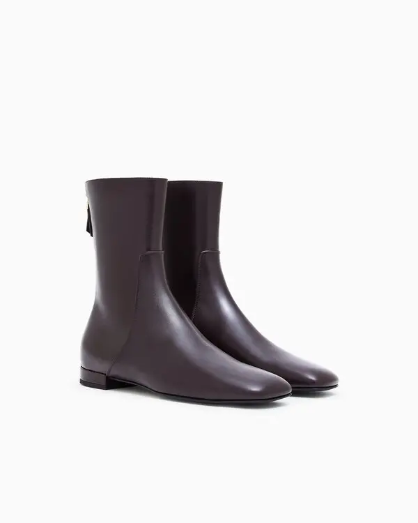 Giorgio Armani Leather Ankle Boots