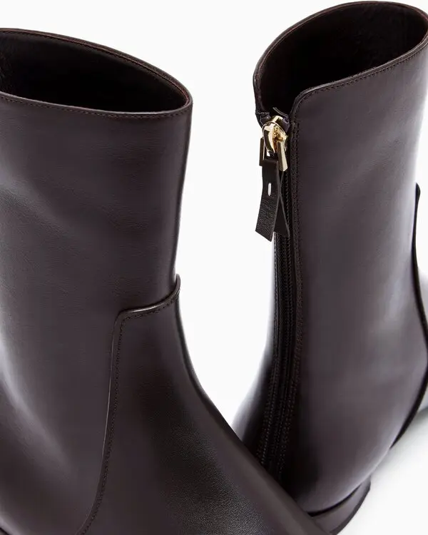 Giorgio Armani Leather Ankle Boots