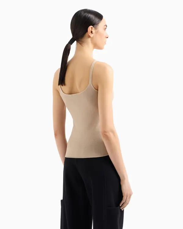 Giorgio Armani Viscose Ottoman Top - Beige