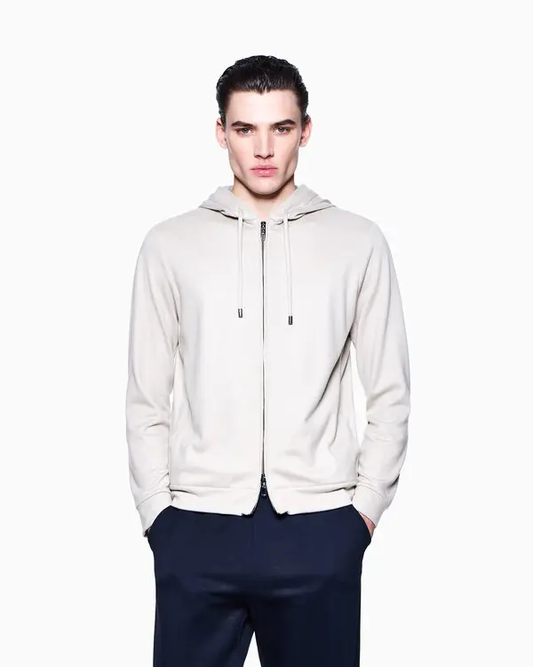 Giorgio Armani Hooded Cashmere Sweatshirt - Beige