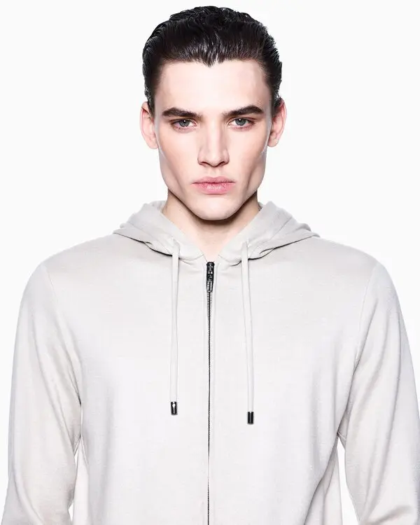 Giorgio Armani Hooded Cashmere Sweatshirt - Beige