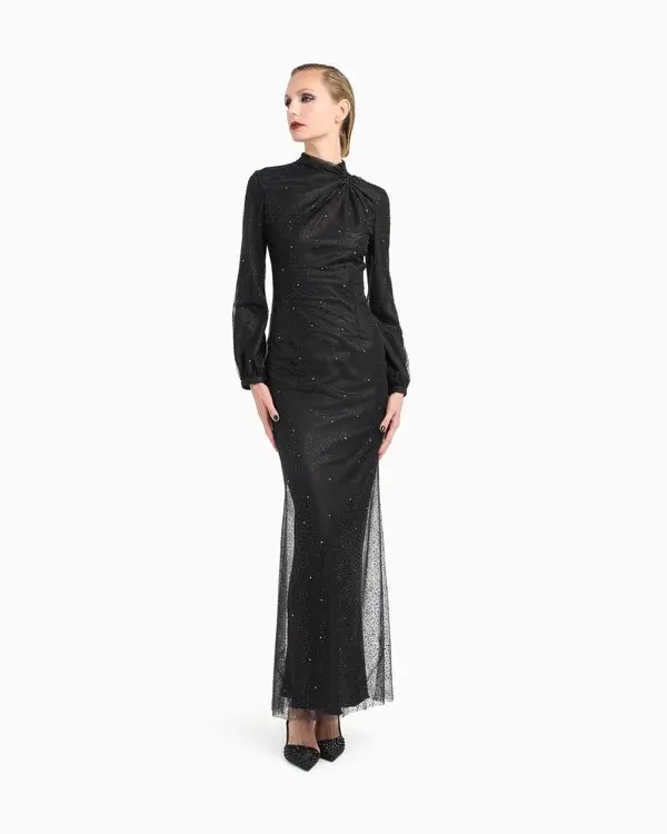 armani silk dress Elegant Armani Silk Gota Work Dress by Raja Rani