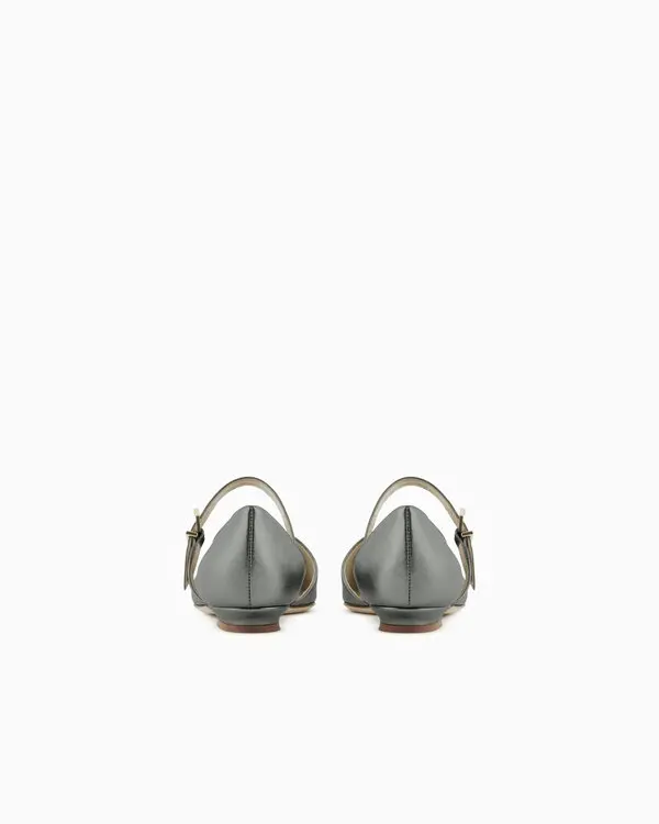 Giorgio Armani Lamé Leather Ballerinas